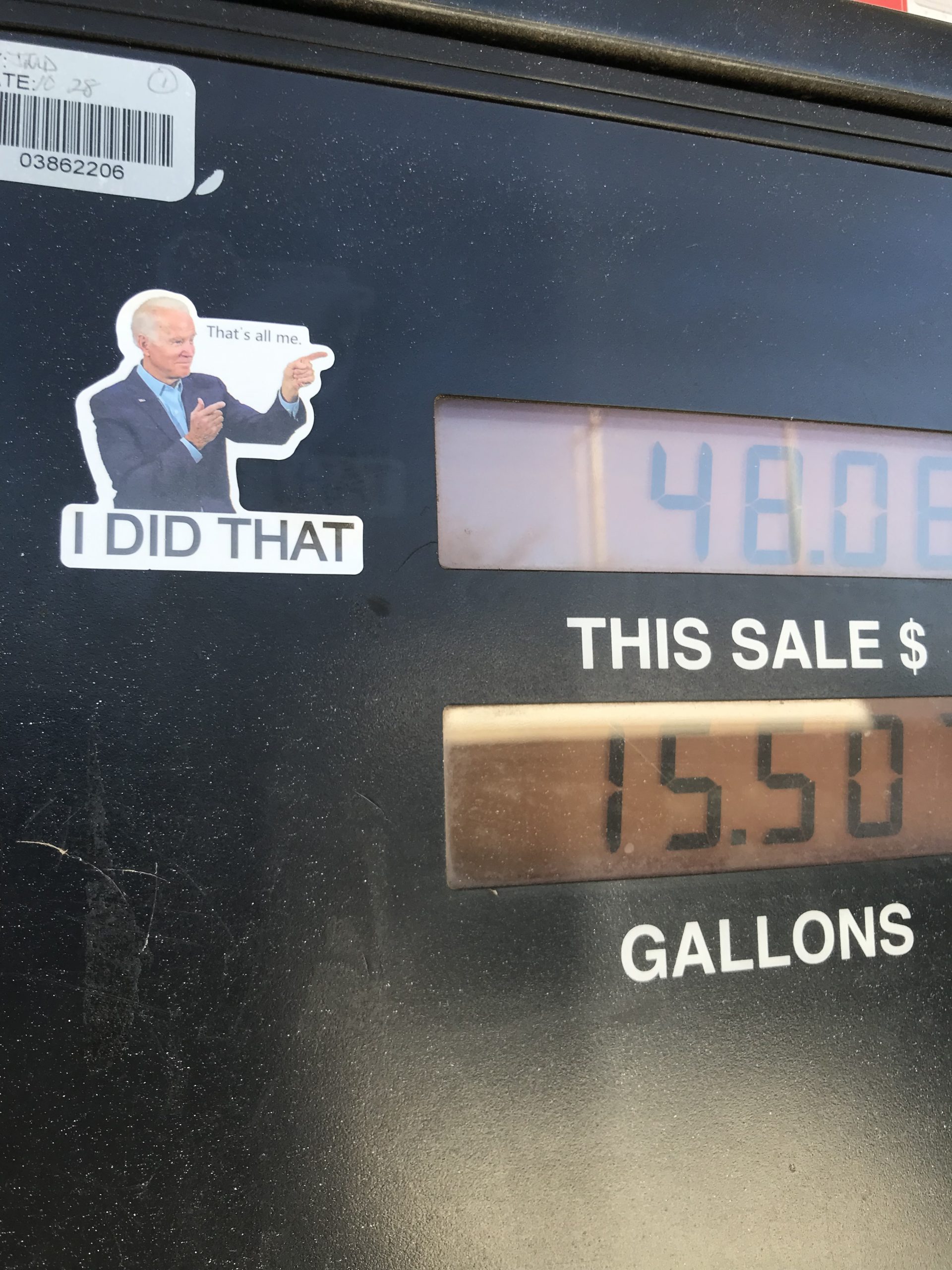 “I did that!” stickers appearing on gas pumps all over the country ...